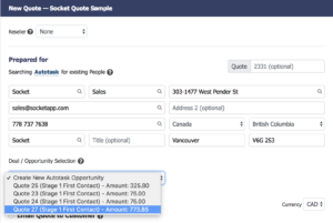 New Feature: Autotask Opportunity Lookup | Quoter Software Inc