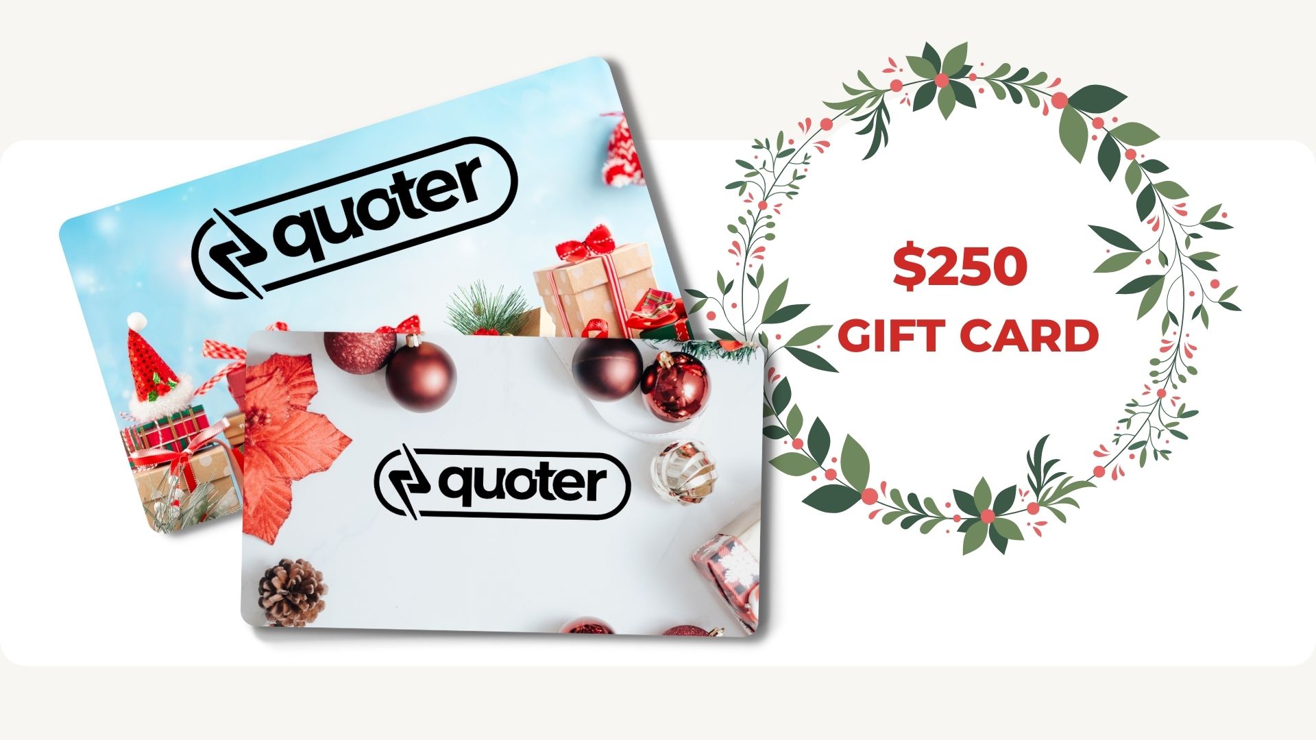 Sign up to Quoter and get $250 USD to the Quoter Merch Store